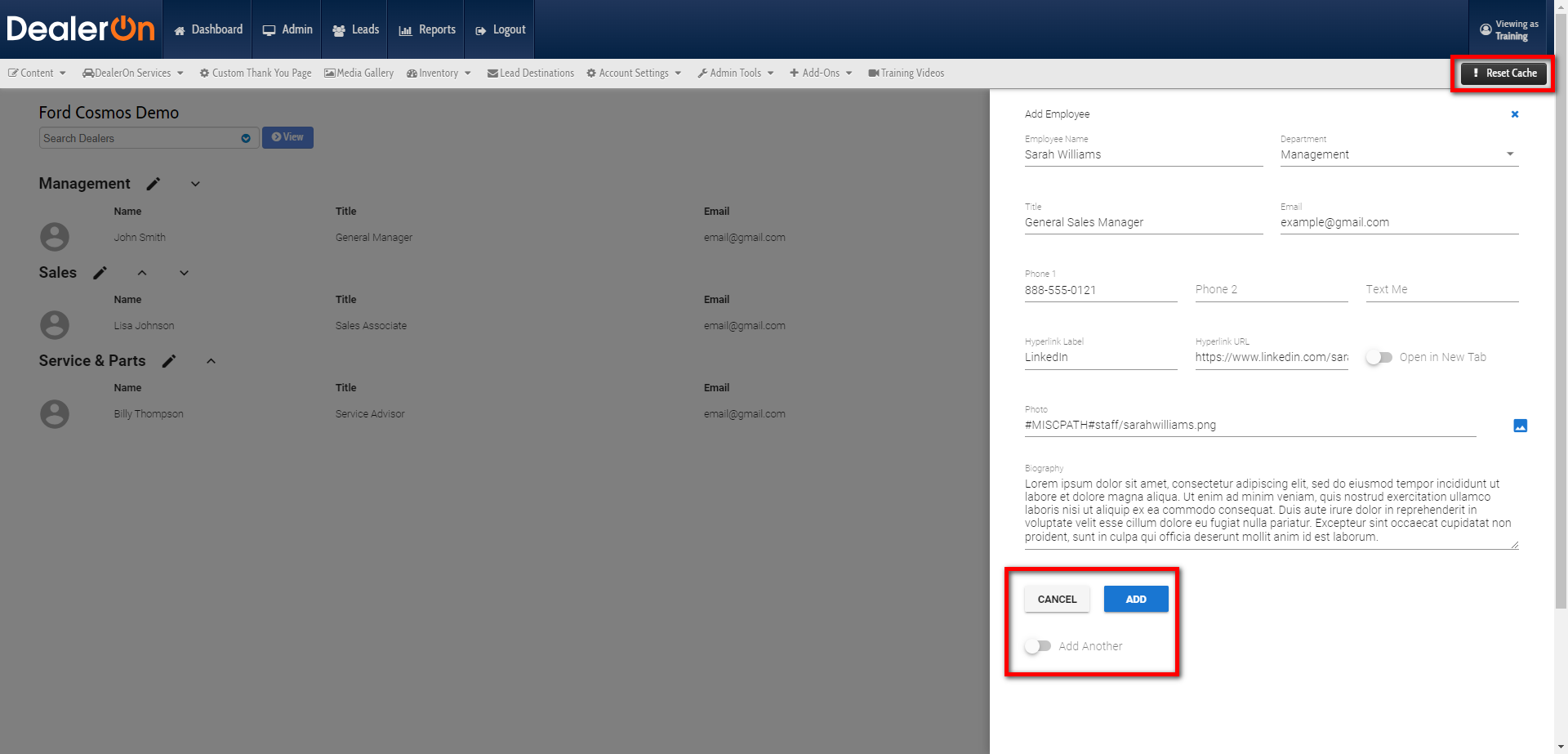 How to edit your staff page