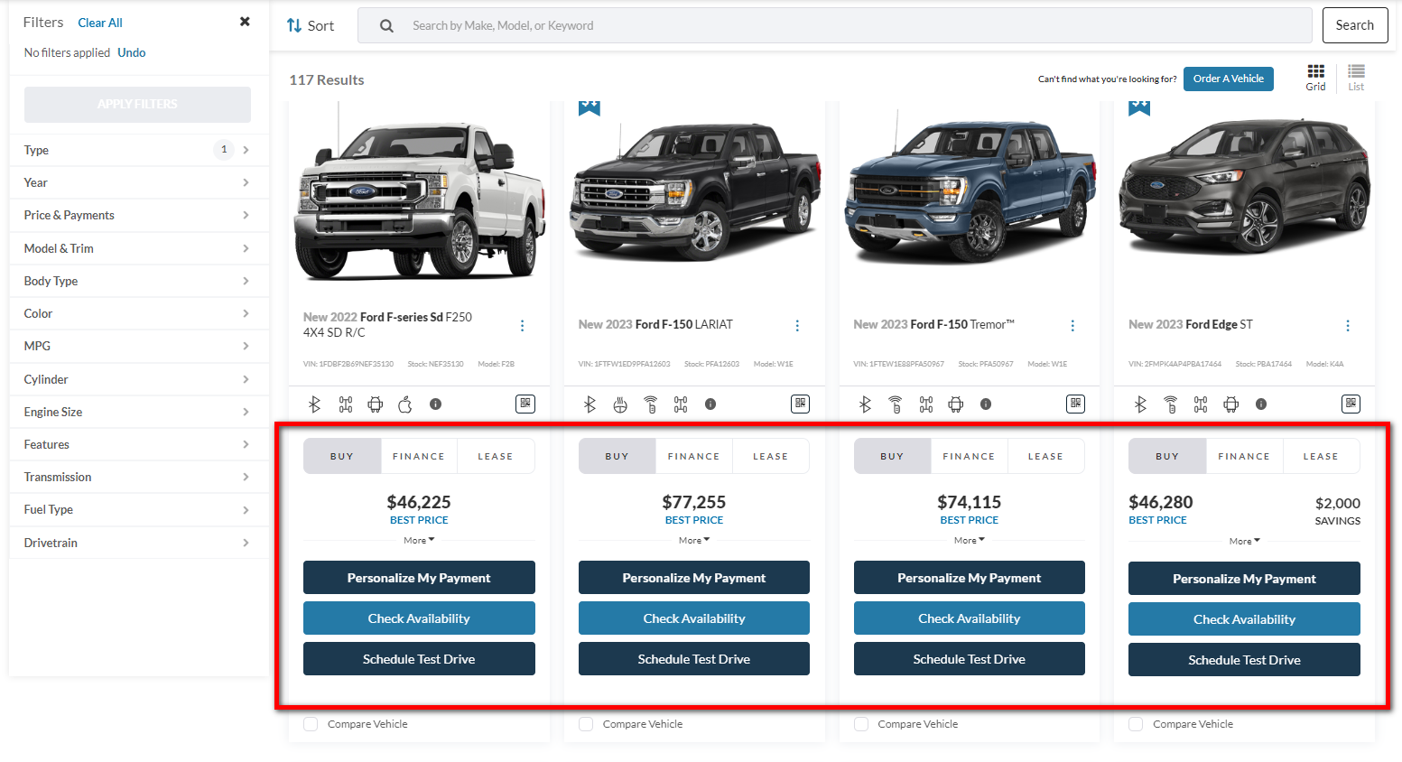 Inventory Price Stack