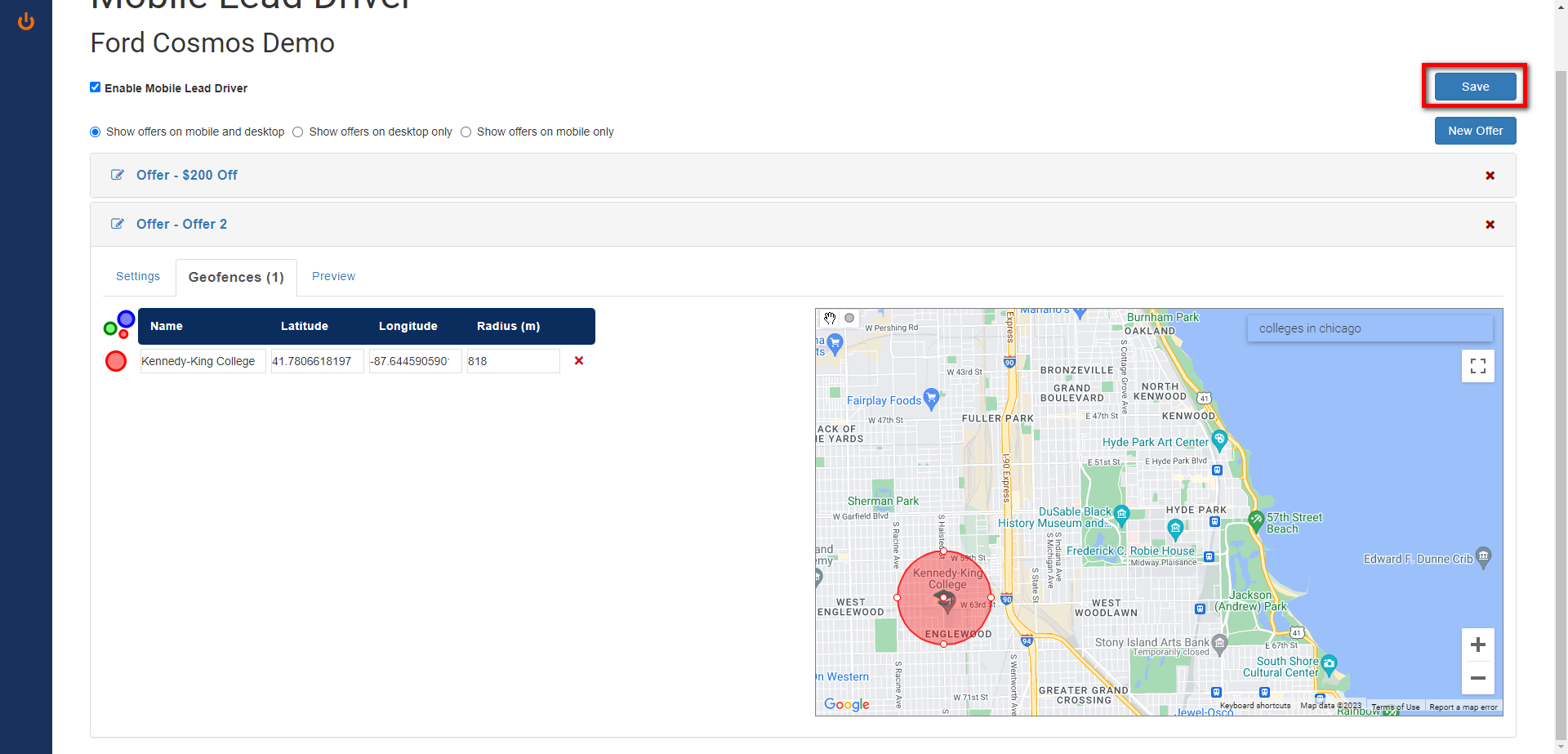 Lead Driver Geo-Fencing