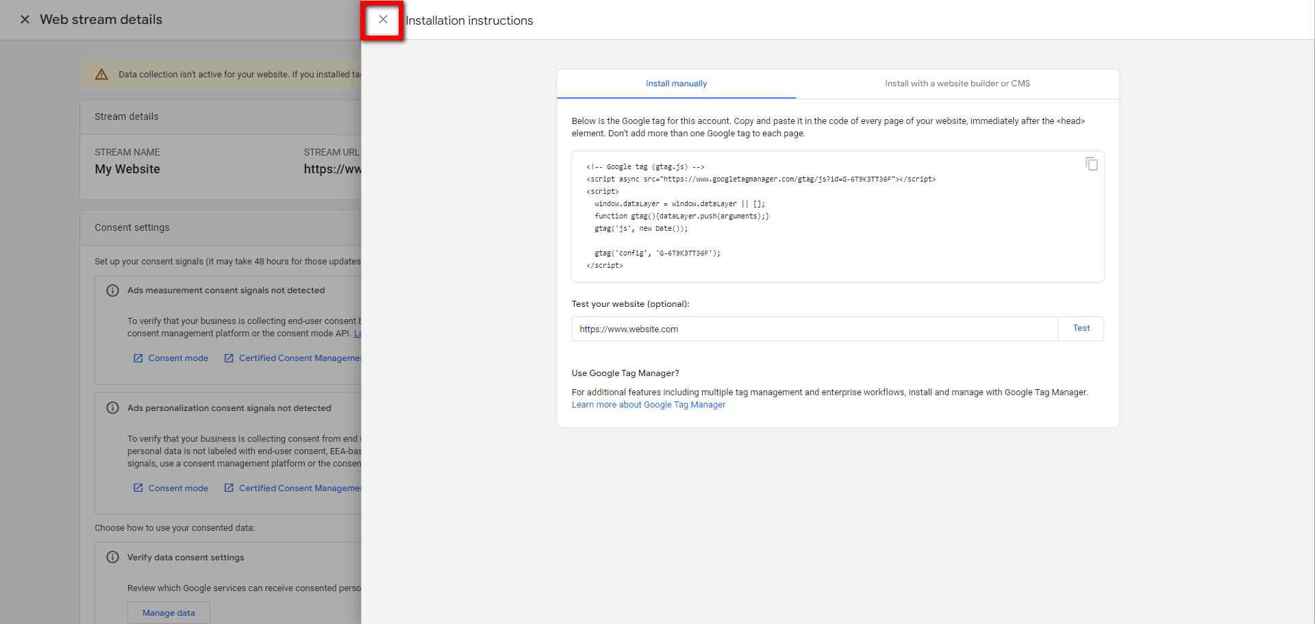 How to create a GA4 property from an existing account